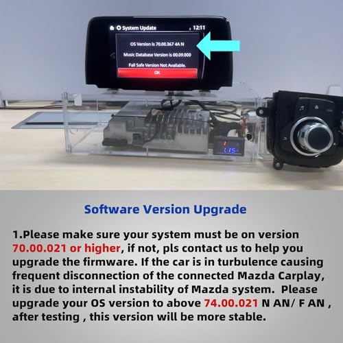 Dasbecan TK78-66-9U0C Mazda Apple Carplay Android Auto Retrofit Kit Compatible with Mazda 2 3 6 CX3 CX5 CX9 MX5 Miata 2014-2020 Adapter Interface Port MZD Connect System 00008FZ34 (2024 New Upgraded)