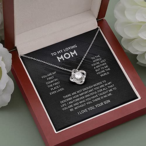 Mom - You're The World - Necklace Gift from Son Standard Box