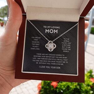 Mom - You're The World - Necklace Gift from Son Standard Box