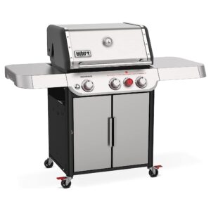 weber genesis s-325s liquid propane gas grill, stainless steel