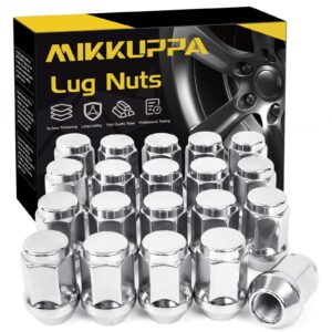 mikkuppa m12x1.5 lug nuts - replacement for ford fusion focus escape chevy cruze malibu honda civic accord 1.38"height 19mm hex 60 degree - 20pcs chrome closed end lug nut for aftermarket wheel