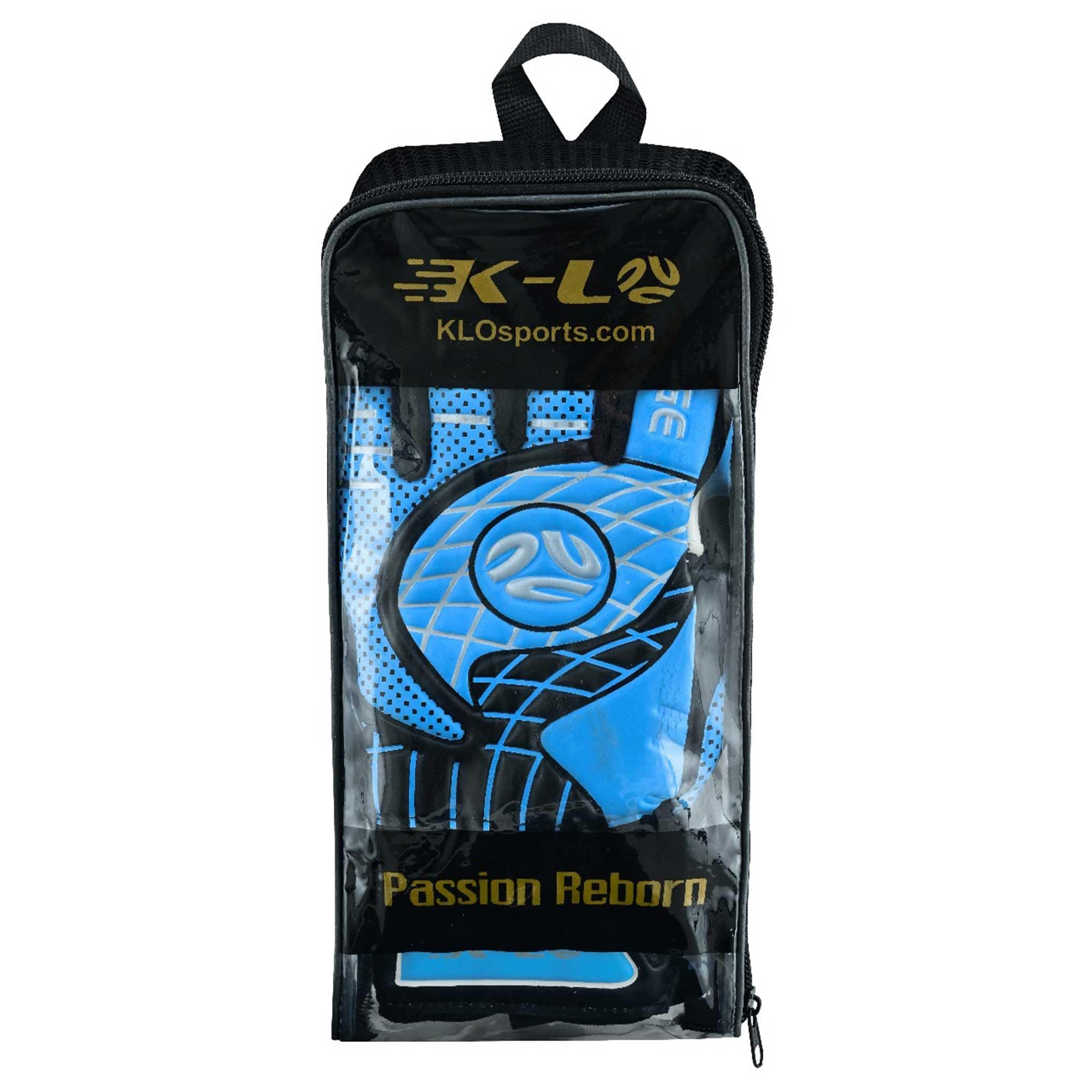 K-LO Goalkeeper Gloves: Savage Rise Soccer Goalie Gloves - Blue Size 8 (Unisex, Youth, Kids & Adult) - Fingersaves for Protection | Strong Grip Palm