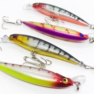 3.54 in Fishing Lures Minnow Hard Bait Slow Sinking Swimbait Fishing Tackle Kits for Bass