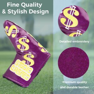 Studio Crafted Putt for Dough Golf Blade Putter Cover Magnetic Closure