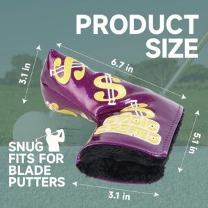 Studio Crafted Putt for Dough Golf Blade Putter Cover Magnetic Closure