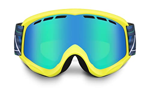 Columbia Unisex Kid's Snow Goggles SNOWCATION - Typo Green/White with Green Ion Lens