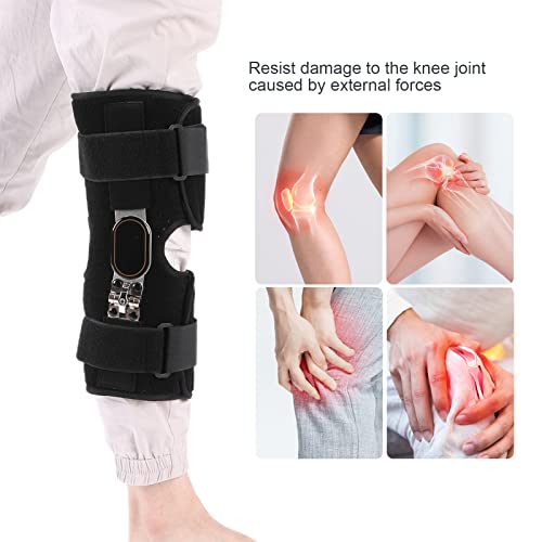 Jiawu Knee Immobilizer, Superior Rehabilitation Support Lightweight Knee Brace for Instabilities for Meniscus Injury for Ligament(Right leg, M)