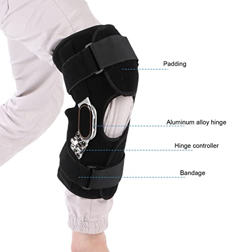 Jiawu Knee Immobilizer, Superior Rehabilitation Support Lightweight Knee Brace for Instabilities for Meniscus Injury for Ligament(Right leg, M)