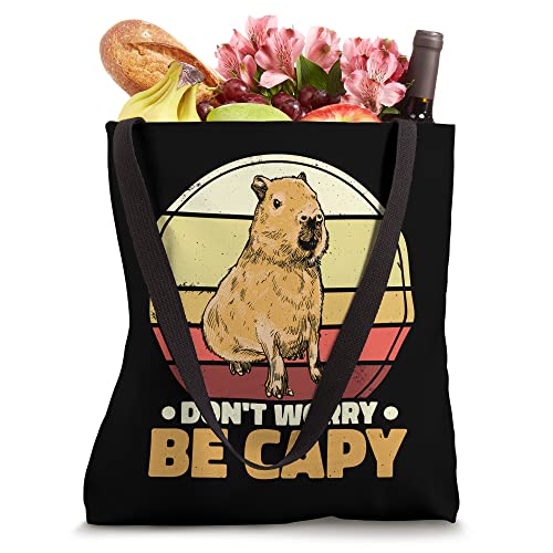 Don't Worry Be Capy Capybara Tote Bag