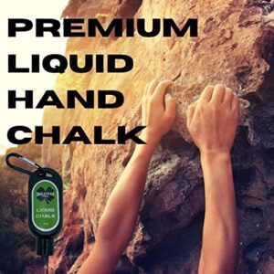 Scrappy's Fitness Liquid Chalk - Long Lasting, Premium Grip for Athletes - Weightlifting, Gymnastics, Rock Climbing, Pole Dancing & More - Travel Size with Clip - Quick Drying & Mess Free (250ML)