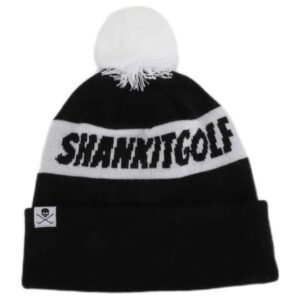 shankitgolf golf beanie hat pom pom winter golf cap black