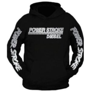 powerstroke silver metal power hoodie ford power stroke hoodie s-3xl (m)