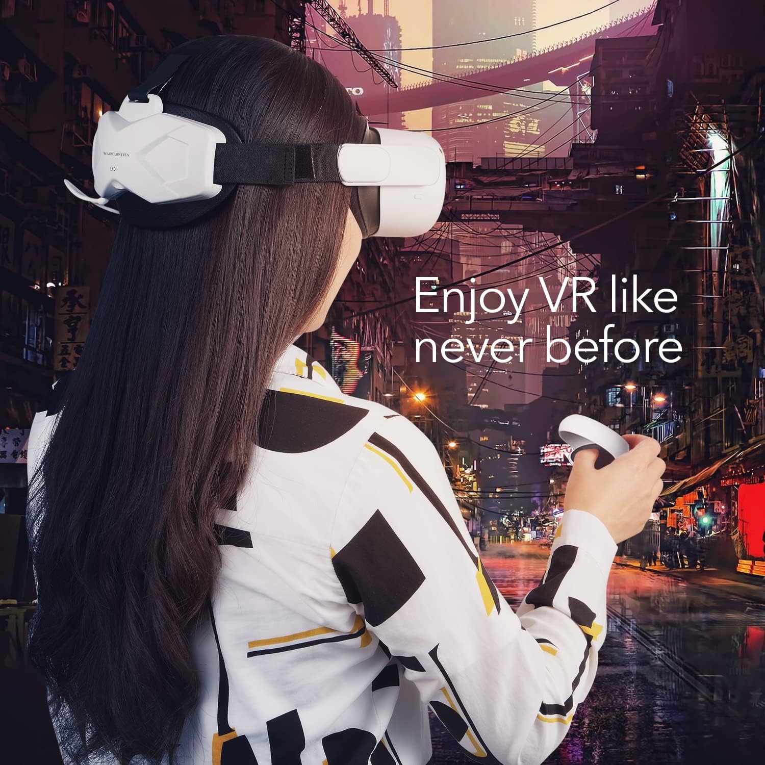 Wasserstein Ultra Lightweight Elite Head Strap and Powerbank Battery Pack Compatible with Meta/Oculus Quest 2 - Extend Your VR Play By 6 Hours and Reduce Head Pressure with Sweat-Proof Cushion Pad