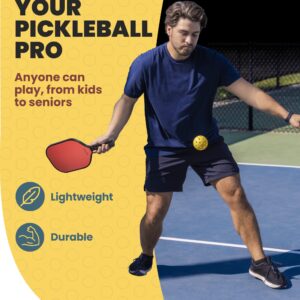 Boulder Pickleball Paddles - Carbon Fiber Paddle Set of 2 Racquets and 4 Balls - Complete Pickleball Set for Beginners and Experts