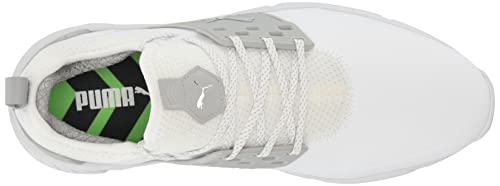 PUMA Men's Ignite Articulate Golf Shoe, White Silver/High-Rise, 10.5