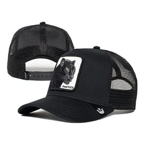 Goorin Bros. The Farm Unisex Original Adjustable Snapback Trucker Hat, Black The Panther, One Size