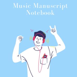 Music Manuscript Notebook – 12 staves: Composition Notebook For Kids |Manuscript Paper With 12 Staves For Beginners and Intermediate |Gift For Musical ... Musician, Music Producer, writer supplies|