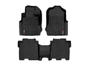 weathertech custom fit floorliner floor mats for ford bronco (4-door) - 1st & 2nd row, black