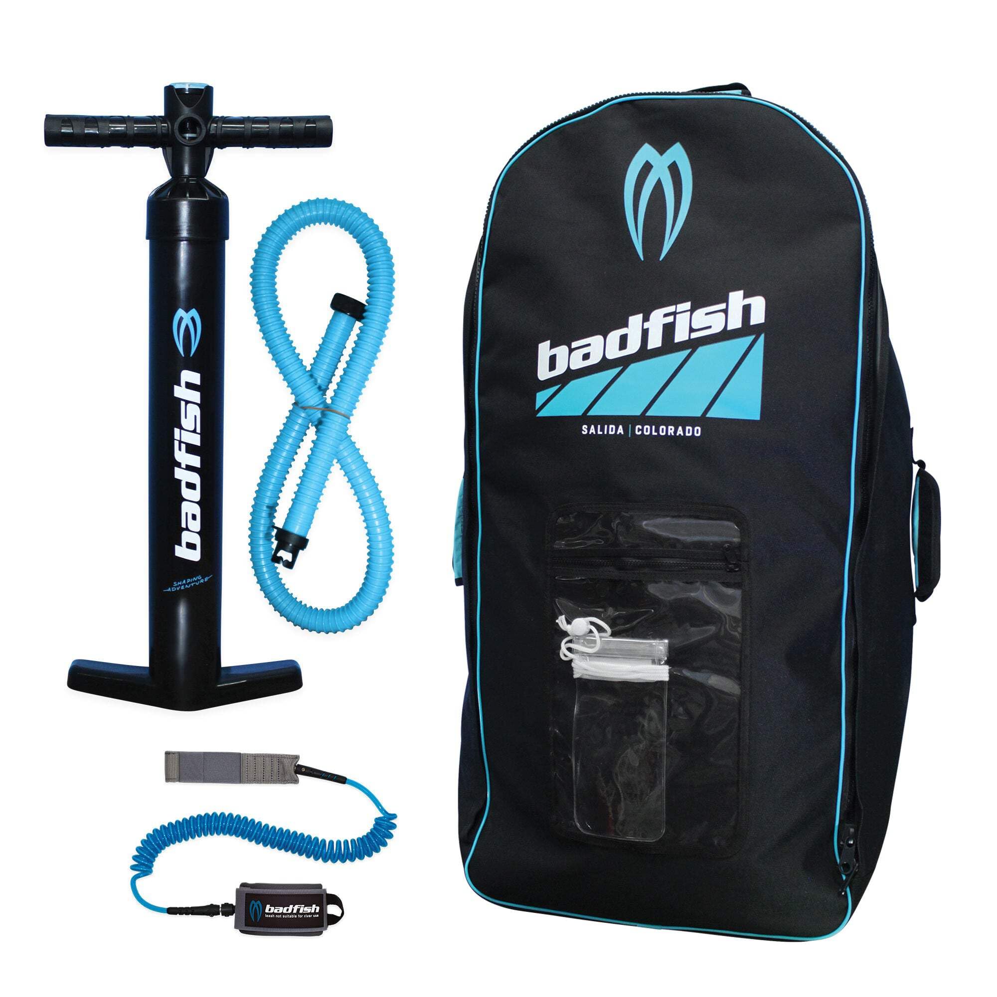 Badfish Monarch Inflatable Stand Up Paddle Board | SUP w/Paddle, Backpack Travel Bag, Pump, Fixed Fins, & Coiled Leash