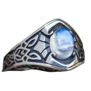 attractionoil.com moonstone boho retro ring - size 9