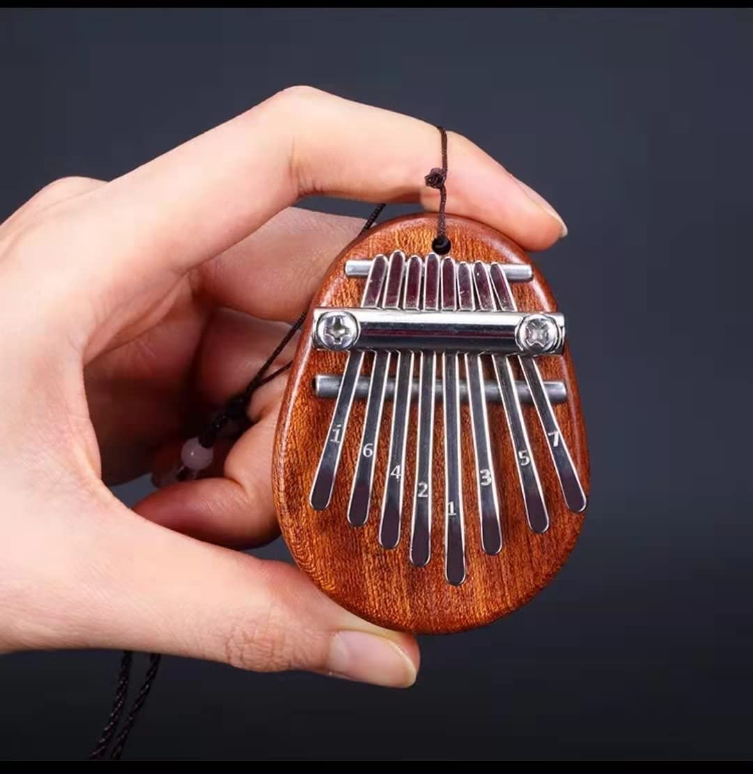 Mini Kalimba Thumb Piano 8 Keys,Wooden Finger Thumb Piano with Lanyard, Women Men Gifts,Kalimba Instruments,Exquisite Marimba Musical Accessory,Piano Music Lover Birthday Mothers Day Gifts