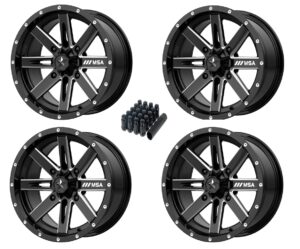 full set of msa m41 boxer 18x7 4/156 10mm wheels