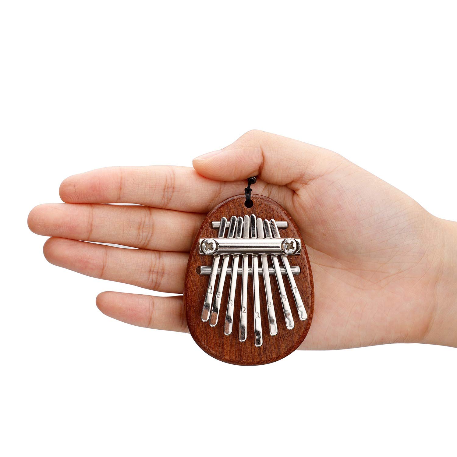 Mini Kalimba Thumb Piano 8 Keys,Wooden Finger Thumb Piano with Lanyard, Women Men Gifts,Kalimba Instruments,Exquisite Marimba Musical Accessory,Piano Music Lover Birthday Mothers Day Gifts