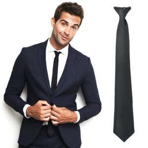 yolev men's clip on ties 20 inches solid color clip-on neckties pre-tied neckties for wedding office school uniform