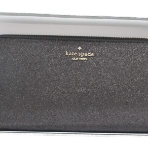 Kate Spade New York Shimmy Glitter Boxed Large Continental Wallet Black