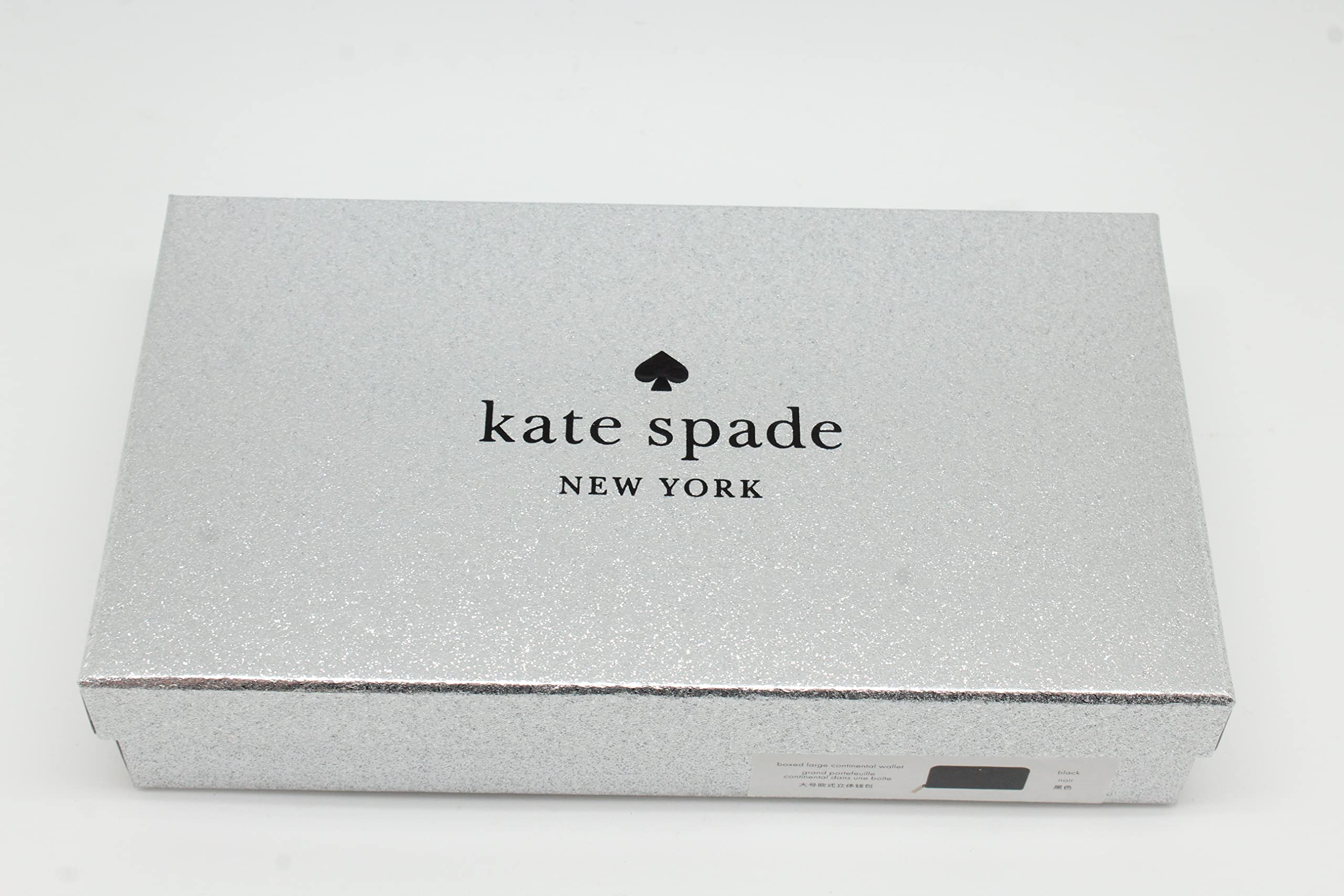 Kate Spade New York Shimmy Glitter Boxed Large Continental Wallet Black