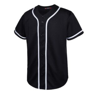 ealer bj80 series mens baseball jersey black m