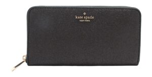 kate spade new york shimmy glitter boxed large continental wallet black