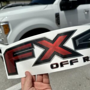 FX4 Off Road Decal Replacement Sticker F150 Bedside F Truck Super Duty F250 F350 F450 (2015-2018) Premium Series (Metallic Finish)