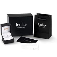 Jeulia Sterling Silver Cheshire Cat Rings for Women ​Enamel Rings Handmade Diamond White Fancy Black Cubic Zirconia ​Bridal Set Wedding Anniversary Engagement Promise with Jewelry Gift Box (silver, 7)