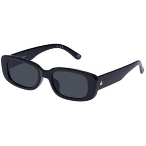 aire ceres rectangular unisex sunglasses black