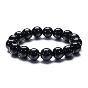 viviswan natural 10-12mm gorgeous semi-precious gemstones healing crystal stretch elastic beaded bracelet unisex yoga meditation relax anxiety bangle for womens mens