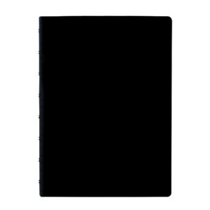 filofax folio refill, a5 size, icon black notebook, ruled, 8.25" x 6.125", white paper (b292218)