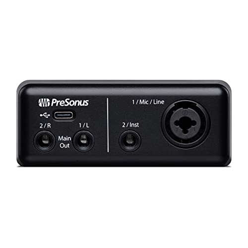 PreSonus AudioBox GO | USB-C Audio Interface for music production with Studio One DAW Recording Software, Music Tutorials, Sound Samples and Virtual Instruments