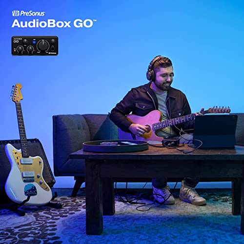 PreSonus AudioBox GO | USB-C Audio Interface for music production with Studio One DAW Recording Software, Music Tutorials, Sound Samples and Virtual Instruments