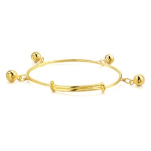 CHOW SANG SANG 999.9 24K Gold Price-by-Weight 7.48g Gold Tiny Size Gifting Adjustable Bangle with Bells 09220K