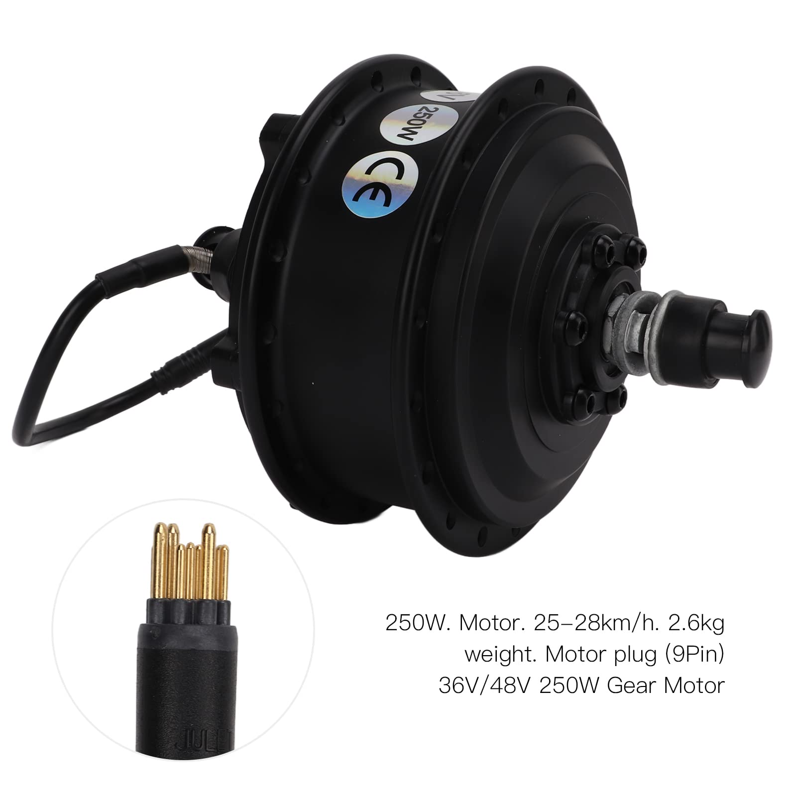 BTER Electric Bicycle Hub Motor, 36V 250W Waterproof Front Wheel Ebike Conversion Motor Kit with 3 Riding Modes, 25-28km/h Brushless Gear Drive for Bike Upgrade Parts