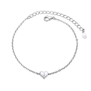 prosilver initial a heart silver charm bracelet for women fashion braclets bangle bracelt braslet