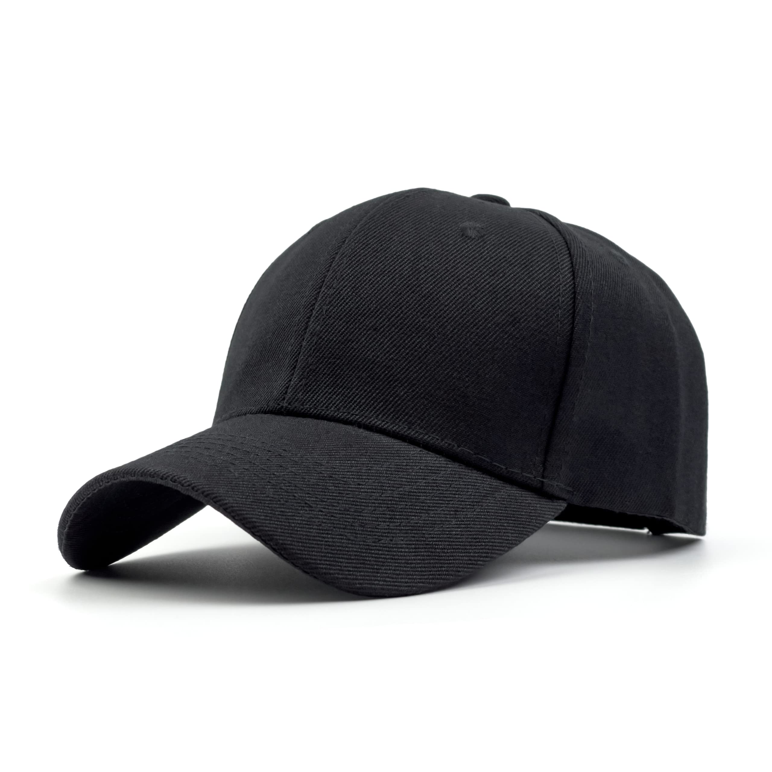 Utmost Structured Baseball Cap with Adjustable Closure - Performance Hat for Outdoor Activities and Custom Embroidery (1pc Black)