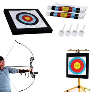 sopoger archery target for backyard adult, easy arrow removal bow target, durable bow and arrow target for youth outdoor shooting practice (eva target)