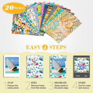 Fujifilm Instax Mini Twin Pack Instant Film (60 Exposures) + Travel Stickers + 5 Colored Frames + Hanging Frames + Cleaning Cloth