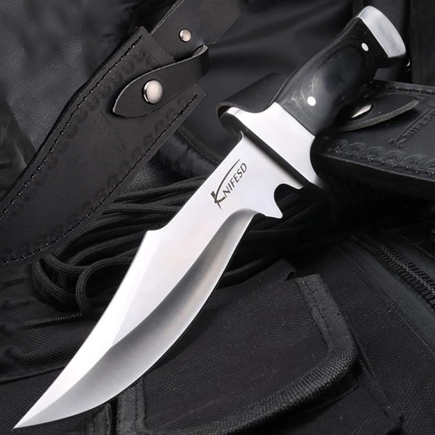 UMF Fixed Blade Knives Survival Knives for Hunting, Hunting Knives with Sheath Full Tang Knives, Fixed Blade Knives for Men Machete Sheath Camping Deer Dressing Skinner