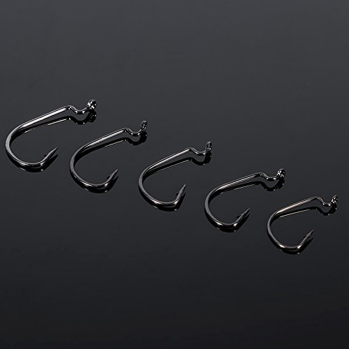 EVTSCAN 100PCS/Box Fishing Crank Hook High Carbon Steel Offset Lure Jig Worm Fishing Accessories Tools