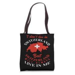 switzerland origin swiss flag tote bag