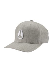 nixon deep down snapback hat - heather gray/white