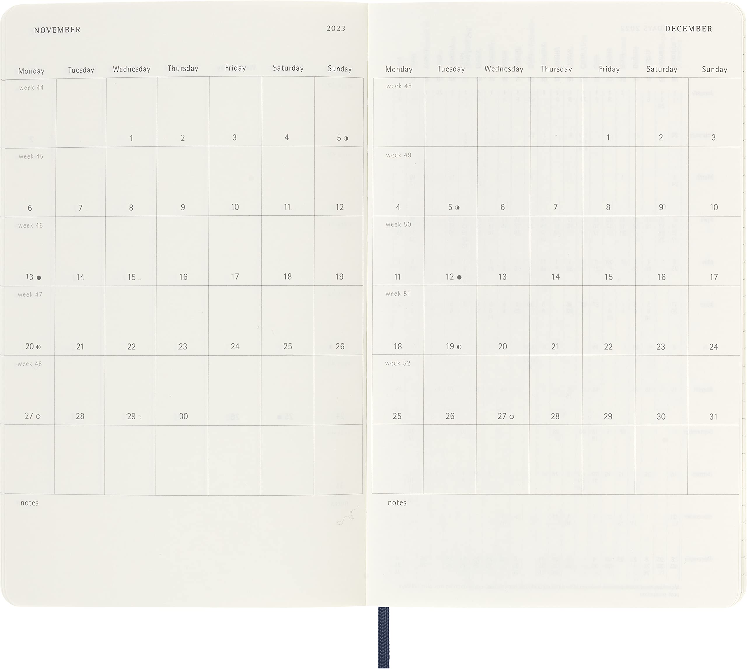 Moleskine Classic 18 Month 2022-2023 Weekly Planner, Soft Cover, Large (5" x 8.25"), Sapphire Blue